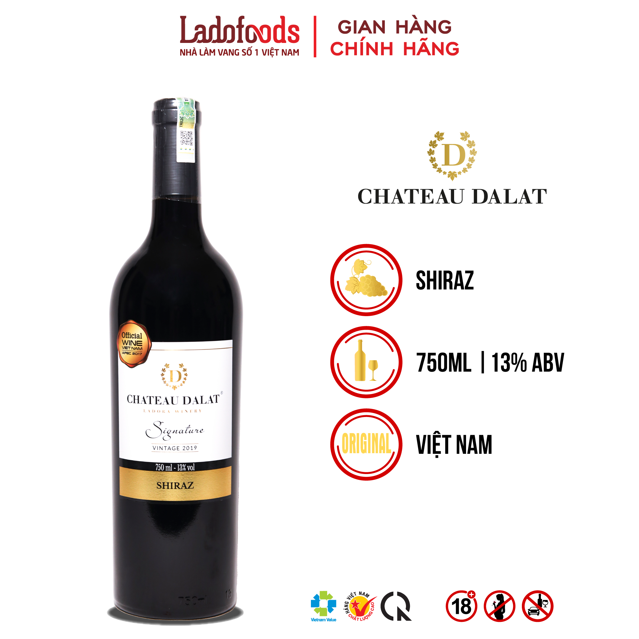 Mua bán Chateau Dalat Signature Shiraz giá rẻ ở Hà Nội | Mua bán rượu ...